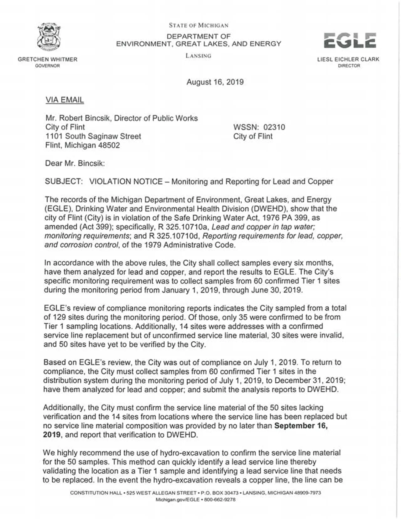 ‘Violation’: Michigan Says The City Of Flint’s Mayor Hasn’t Bothered To ...