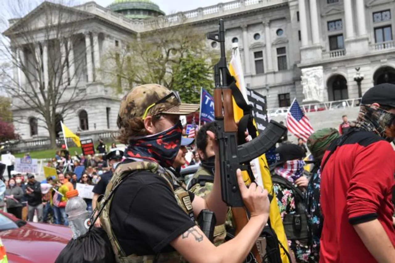 Protest Showdowns: Anti-Lockdown Protesters Carry Guns In Pennsylvania ...