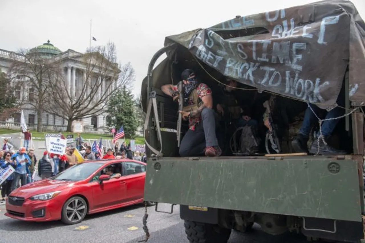Protest Showdowns: Anti-Lockdown Protesters Carry Guns In Pennsylvania ...
