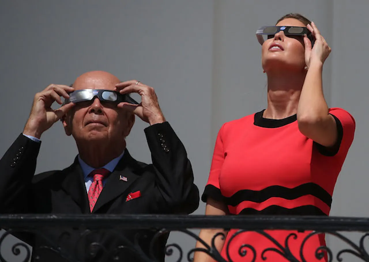 The Red Mini-Dress Ivanka Wore To Watch The Eclipse Would Wow Even Her ...