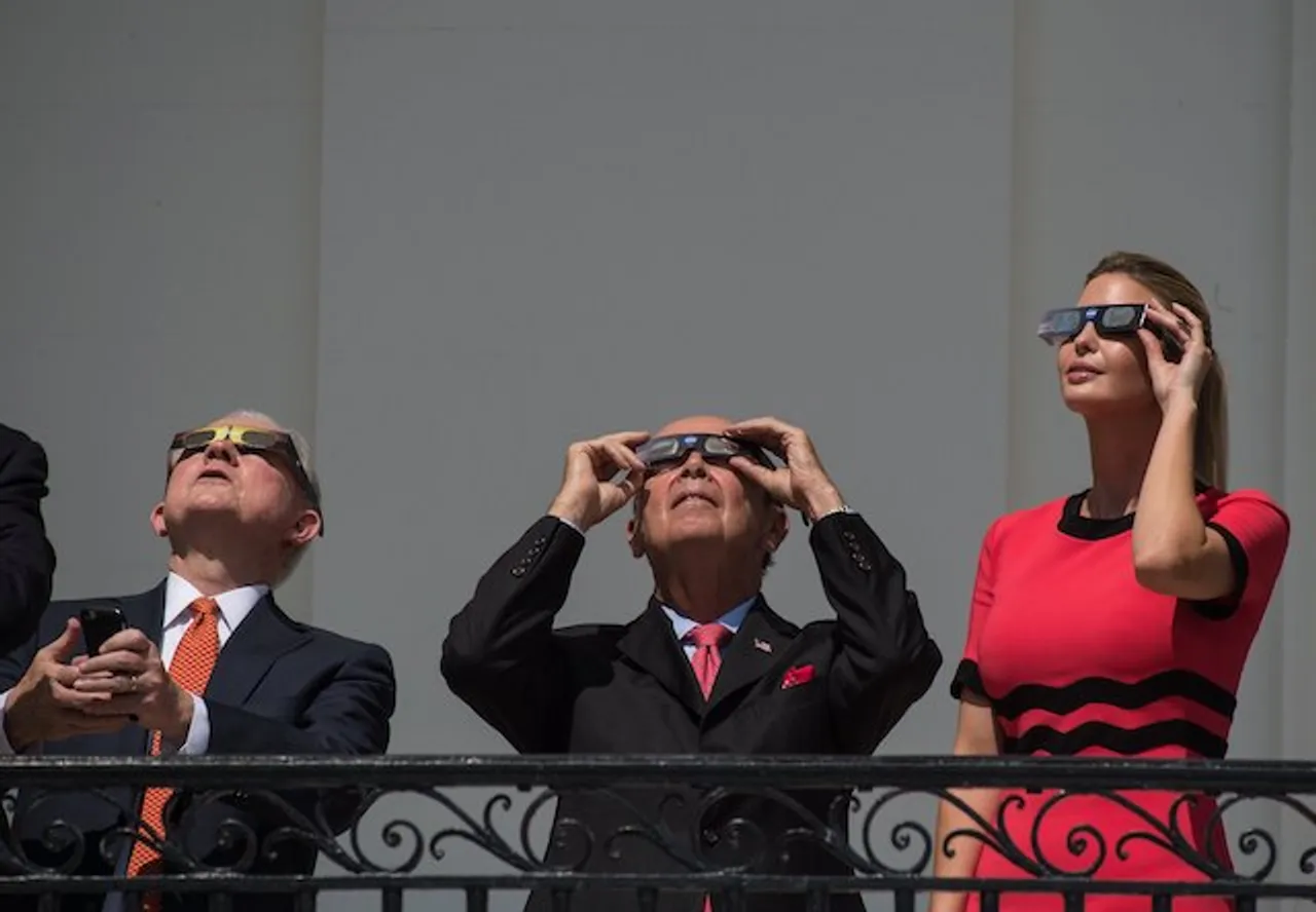The Red Mini-Dress Ivanka Wore To Watch The Eclipse Would Wow Even Her ...