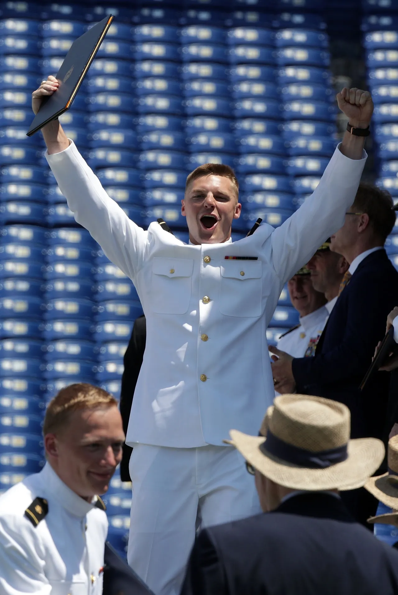 The Faces Of Navy Grads After Receiving Their Diploma And Meeting ...