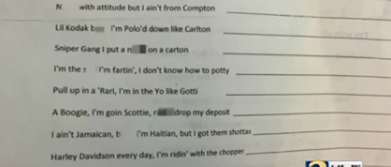 Georgia Teacher’s Homework Assignment Includes Profane Rap Lyrics | The ...