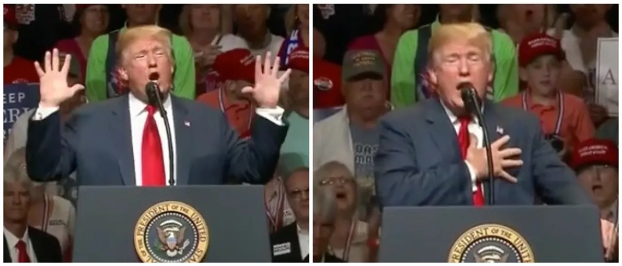 Trump Steps Up, Puts His Hand On His Heart, And Drops A Line That Makes ...