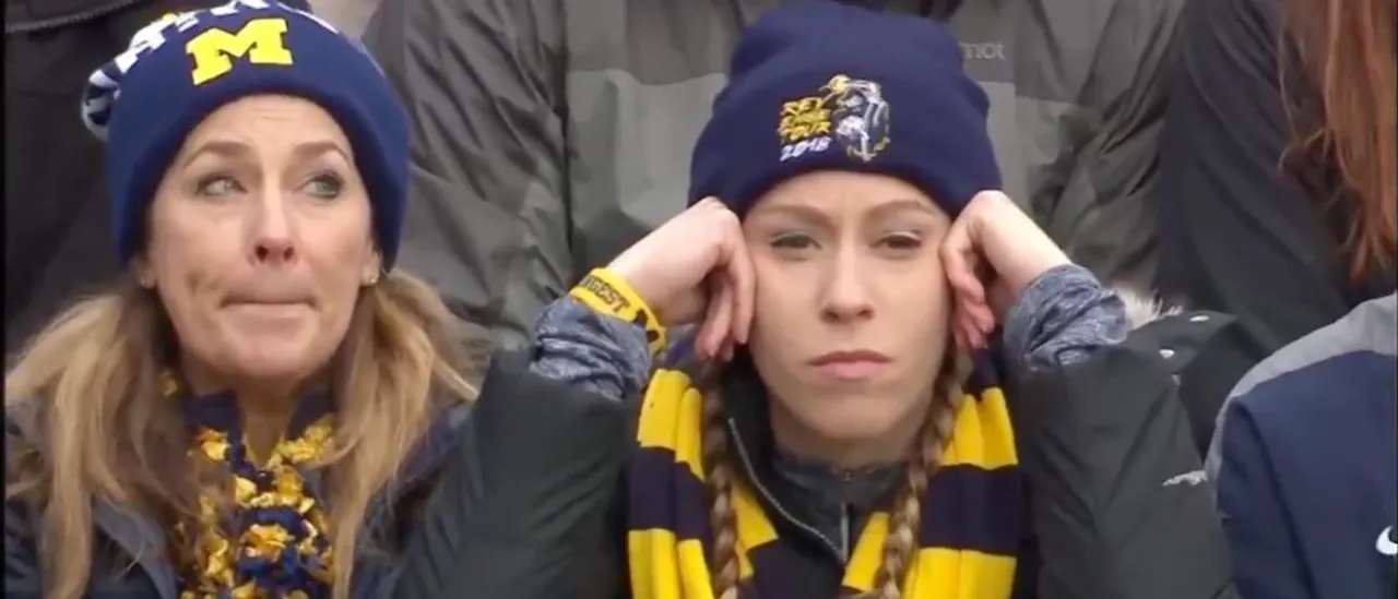 This Video Of Sad Michigan Football Fans Is Like A Drug For The Soul ...