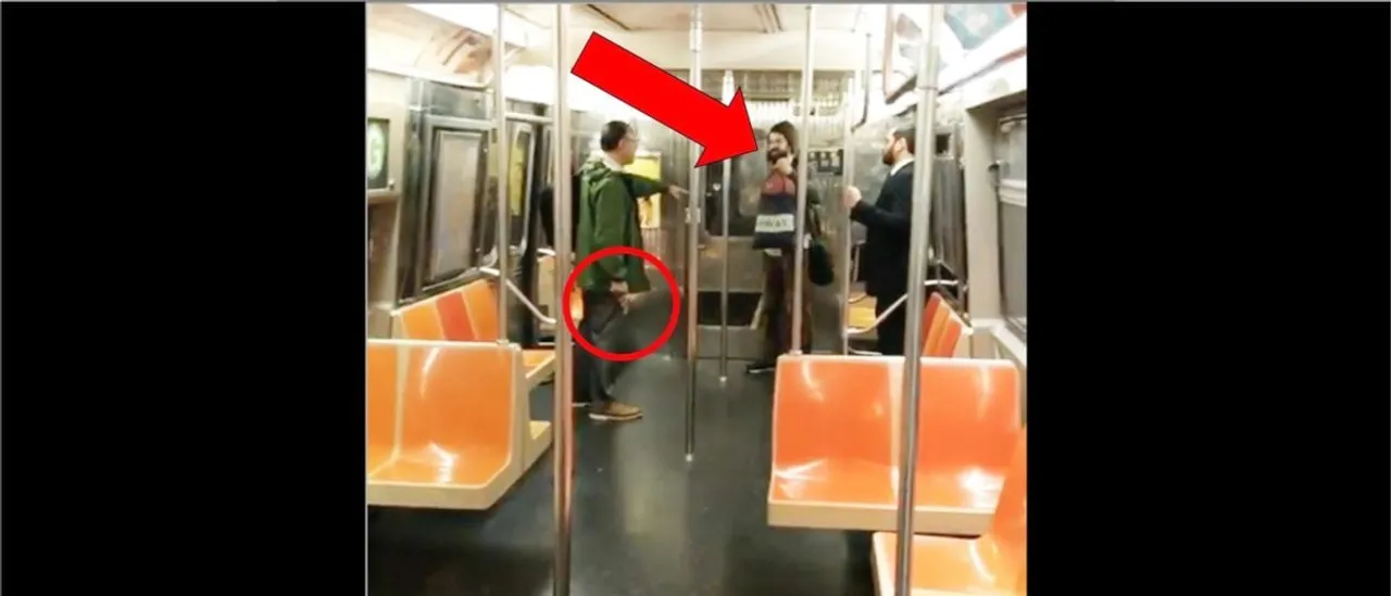 Guy With A Gun Argues With Man Holding Baseball Bat On The Subway | The ...
