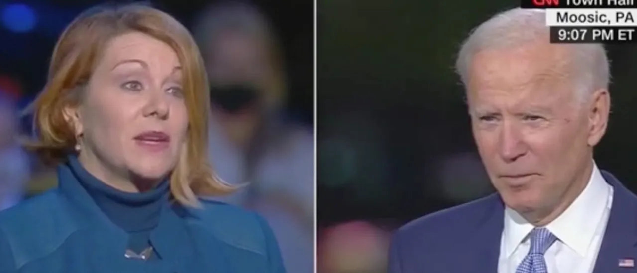 Biden Interrupts Republican Voter, Tries To Rebut Her Question Before ...