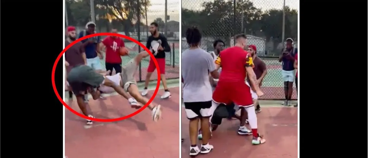 Massive Brawl Breaks Out During A Basketball Game With Nick Briz In ...