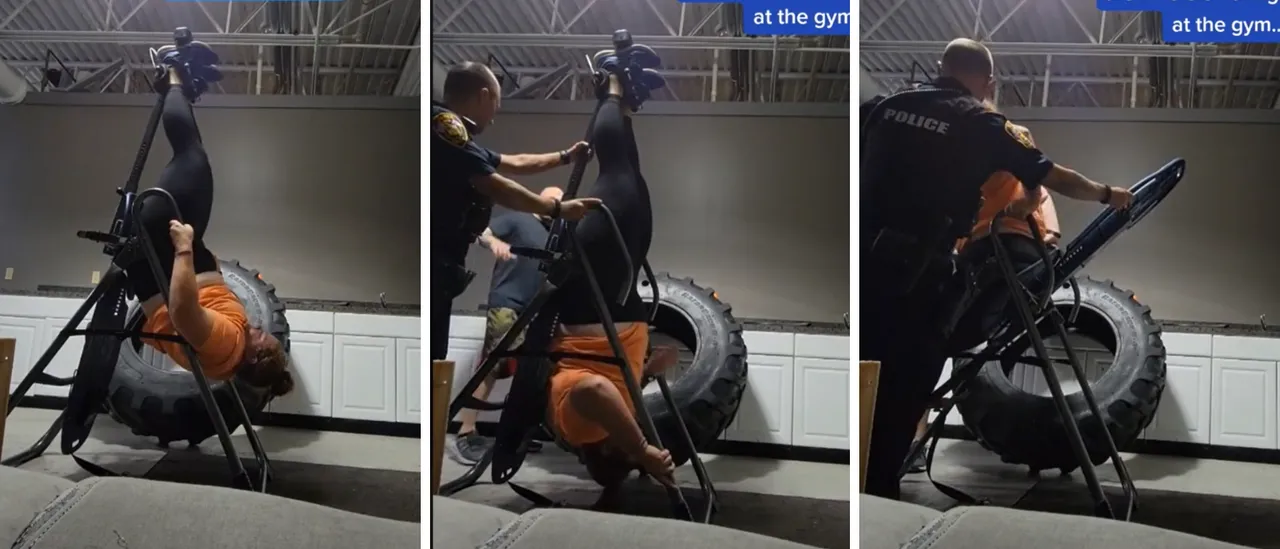 ‘This Is So Embarrassing’: Woman Stuck Upside Down In Gym Equipment ...