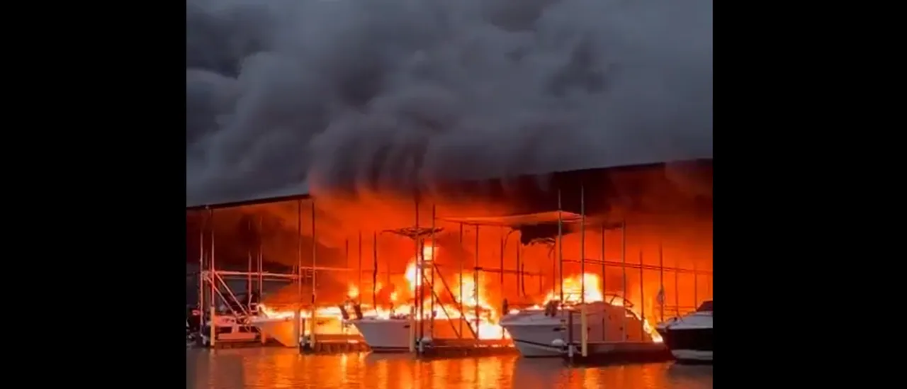 Massive Fire Destroys Multiple Boats, Dock At Texas Marina | The Daily ...