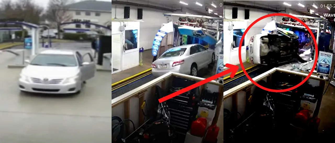 Insane Video Shows Car Crash And Flip Perfectly Into A Car Wash | The ...