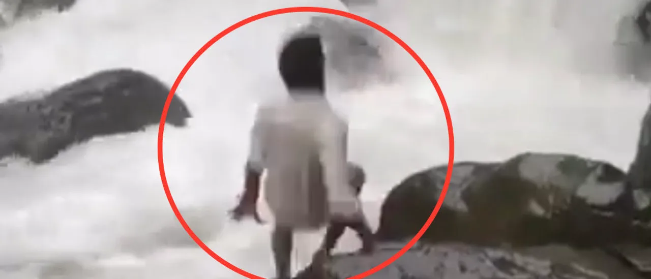 Video Shows Man Slipping Into Waterfall While Posing For Picture | The ...