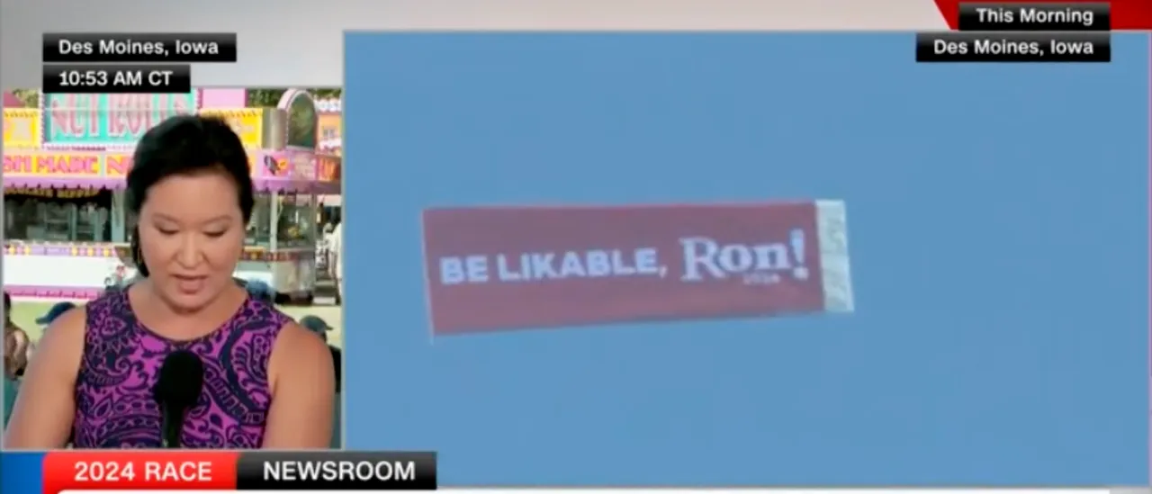 ‘Be Likable, Ron!’: CNN Camera Catches Airplane Banner Taking Dig At ...