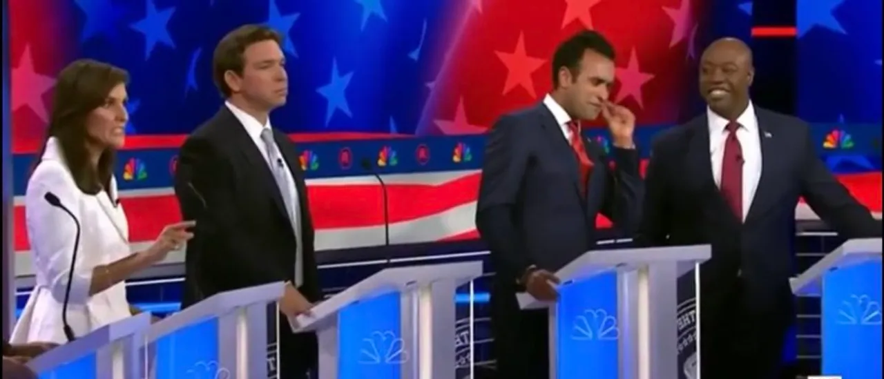 Watch Rival Candidates Literally Laugh And Whisper To Themselves As ...