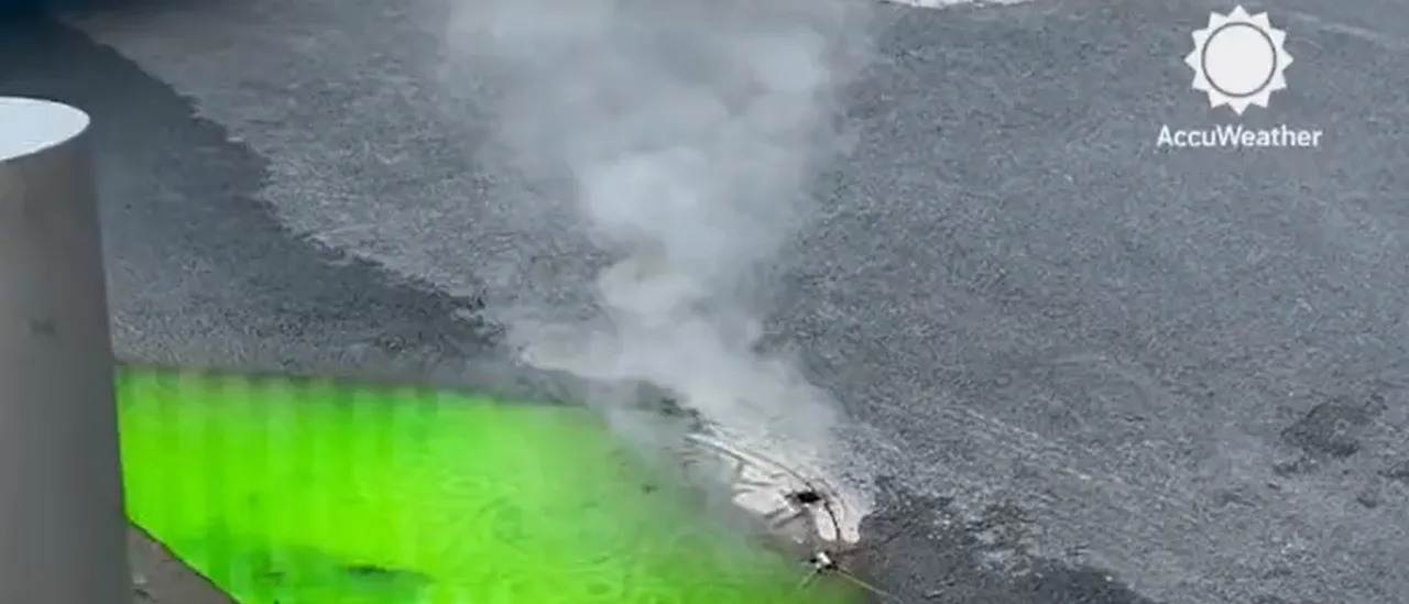 Video Shows Luminous Green Sludge Oozing From NYC Sidewalk | The Daily ...