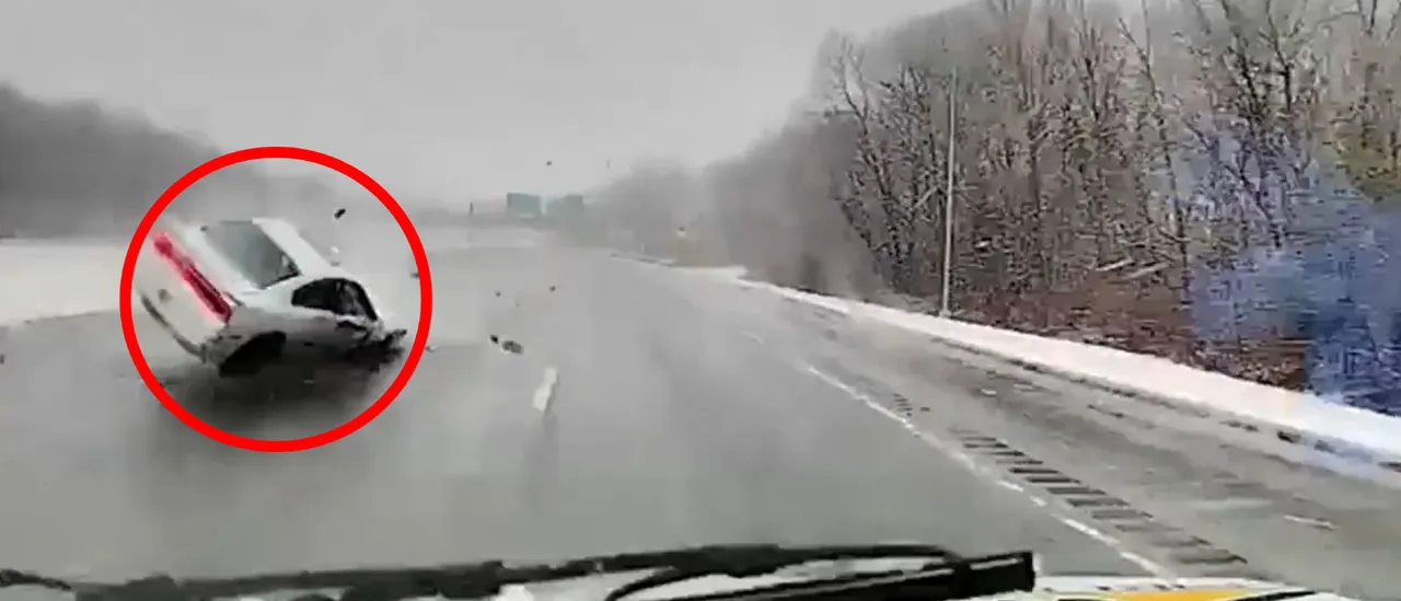 Video Shows Ambulance Narrowly Avoid A Car Flipping Over On The Highway ...