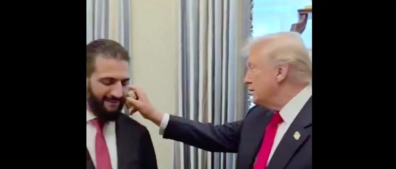 Trump Sprays Syrian President Ahmed Al-Sharaa With Cologne, Asks How ...